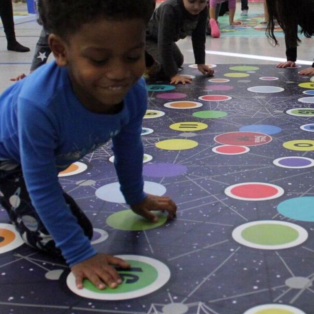 Space Spider Math Twister | Jump2Math Sensory Paths & Physical Math