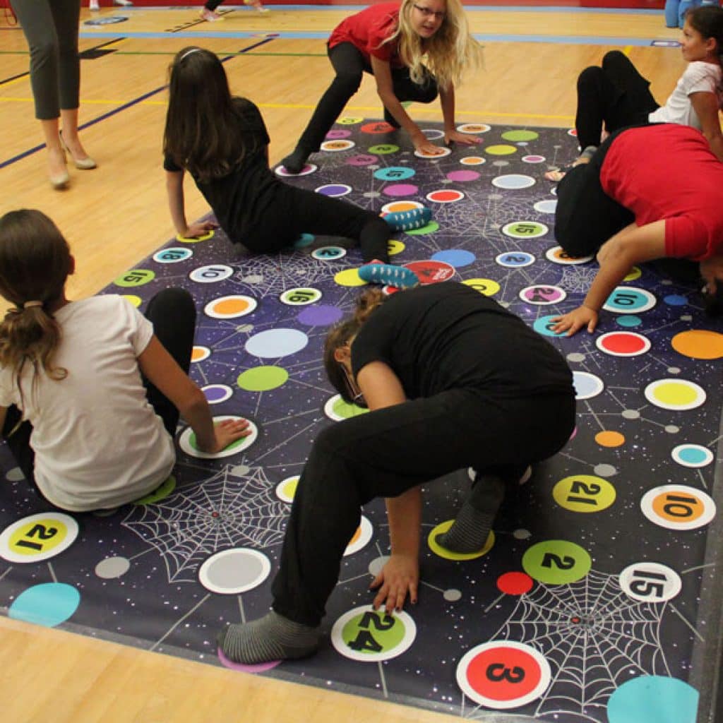 Space Spider Word Twister | Jump2Math Sensory Paths & Physical Math