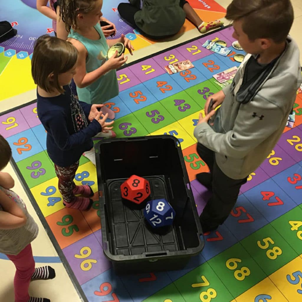 Hundreds Grid kinesthetic Activities mat | Jump2Math Sensory Paths ...