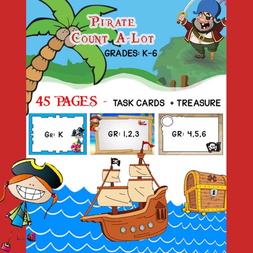 Pirate Count-a-Lot Game | Jump2Math Sensory Paths & Physical Math