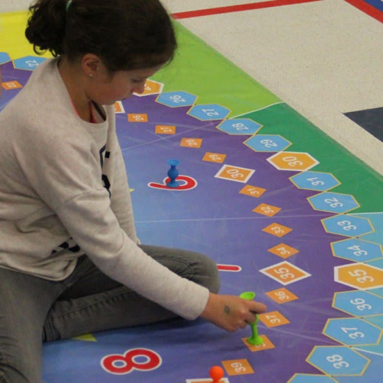Hop Around the Clock - Telling Time Games | Jump2Math Sensory Paths ...