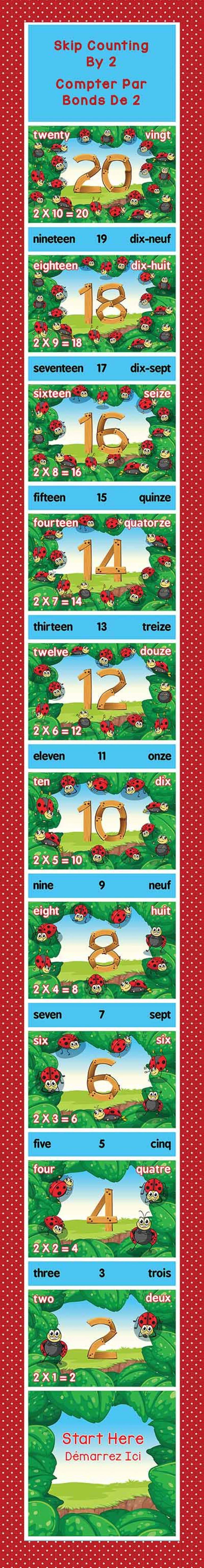 Ladybug Skip Counting by 2 | Jump2Math Sensory Paths & Physical Math