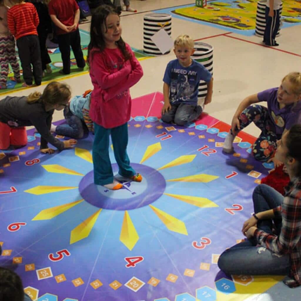 Hop Around the Clock - Telling Time Games | Jump2Math Sensory Paths ...
