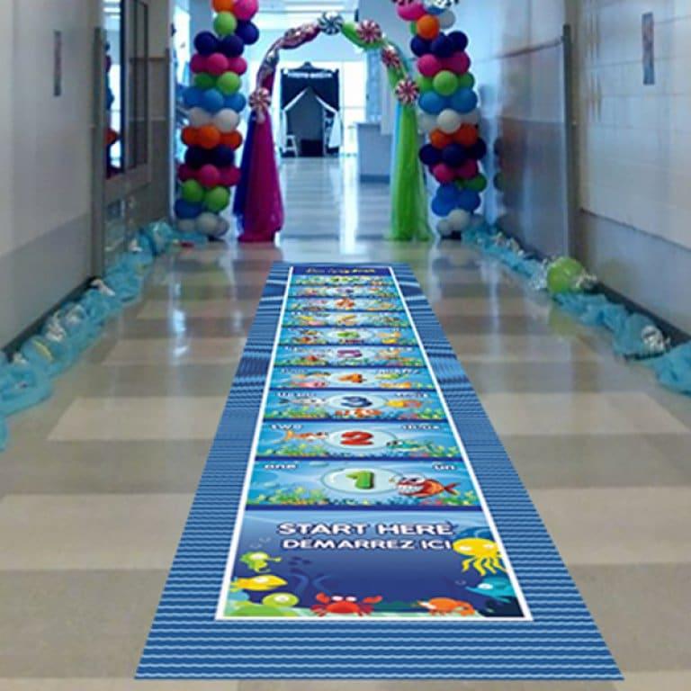 Fishy Number Line Floor Graphic | Jump2Math Sensory Paths & Physical Math