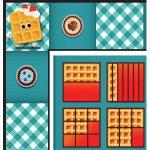 Fractions Games Waffles Mat | Jump2Math Sensory Paths & Physical Math