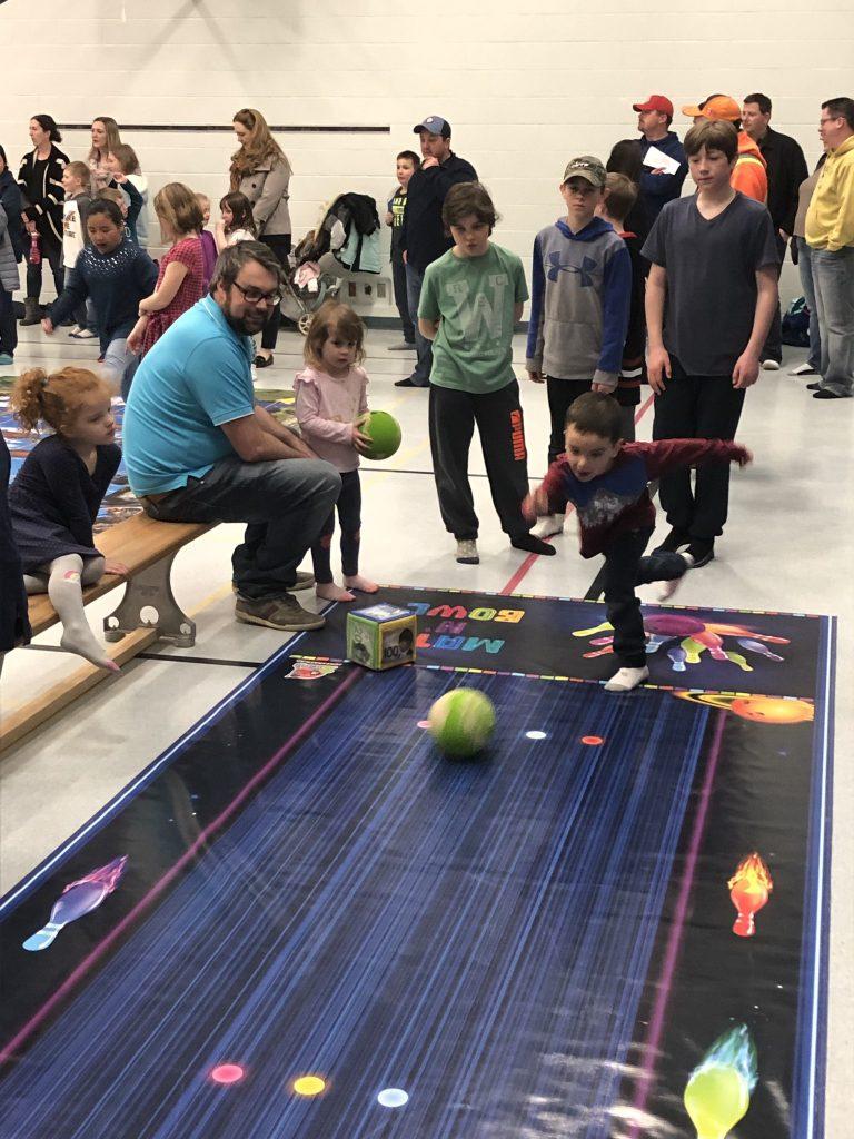 Bowling Math Games Neon | Jump2Math Sensory Paths & Physical Math