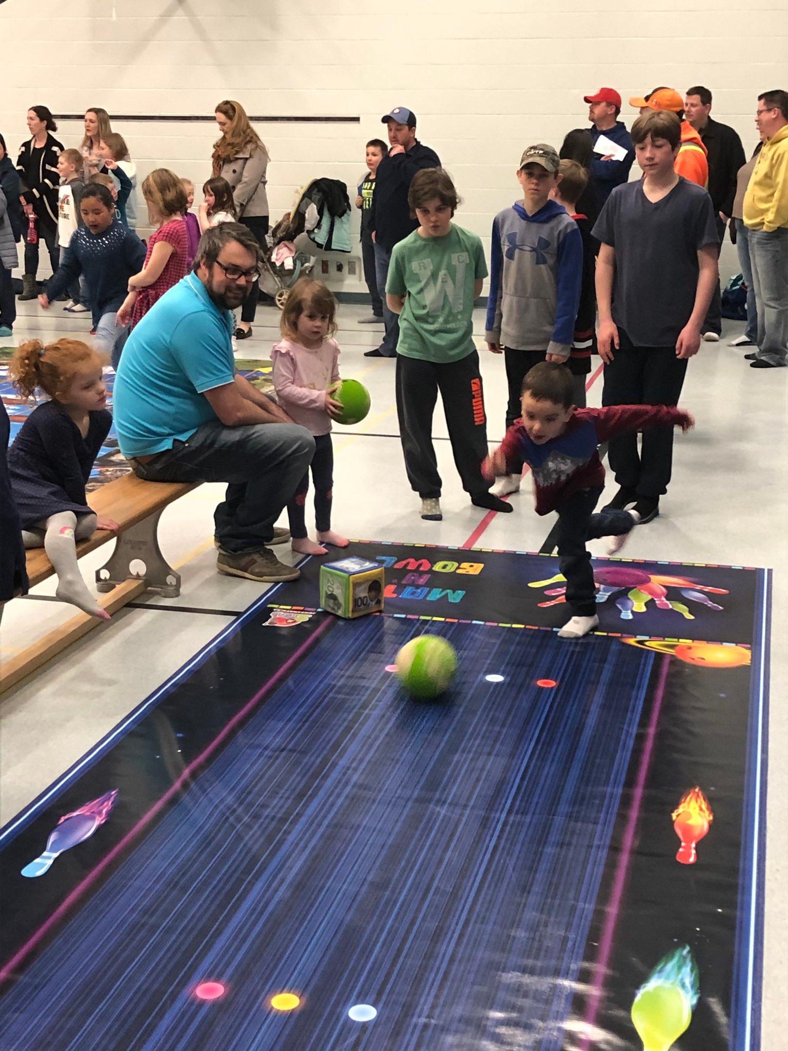 Bowling Math Games Neon | Jump2Math Sensory Paths & Physical Math