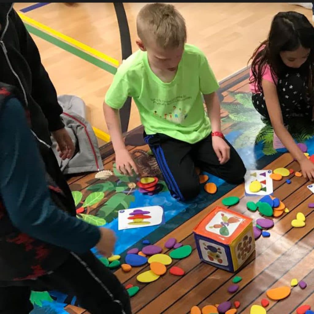 Pebble Patio - Play based Learning Activities | Jump2Math Sensory Paths ...