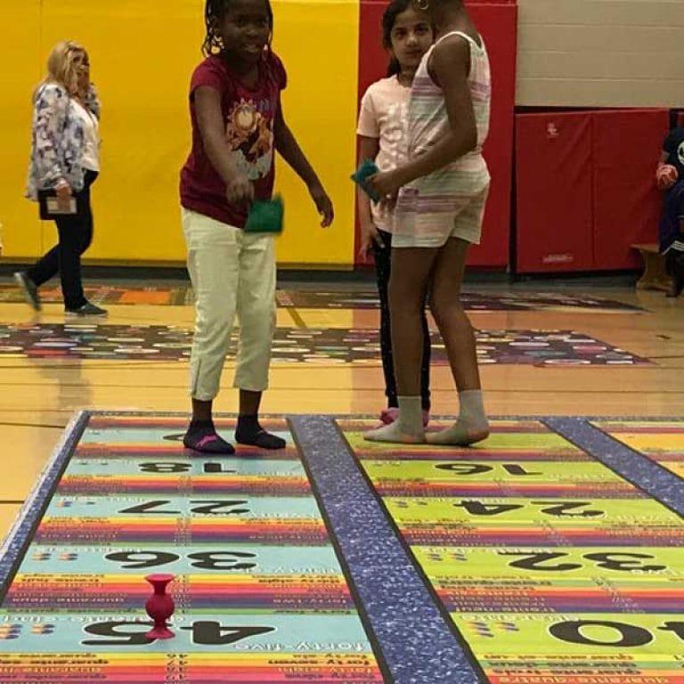Kinesthetic Multiplication 7-8-9 Mat | Jump2Math Sensory Paths ...