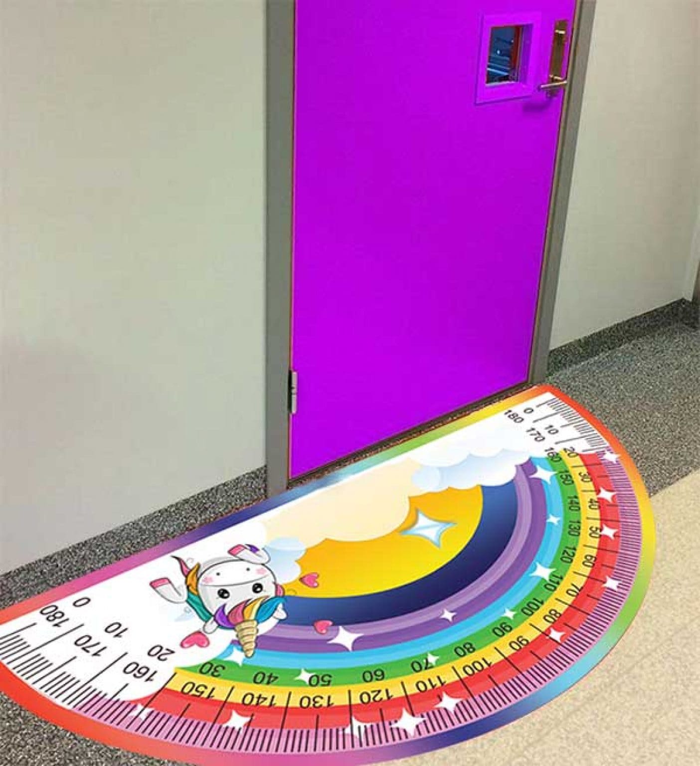 Floor Protractor Door Mat | Jump2Math Sensory Paths & Physical Math