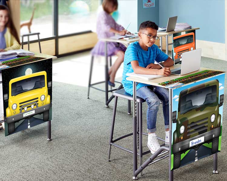 DeskMATES™ HEAD OVER WHEELS AUTOMOBILES | Jump2Math Sensory Paths ...