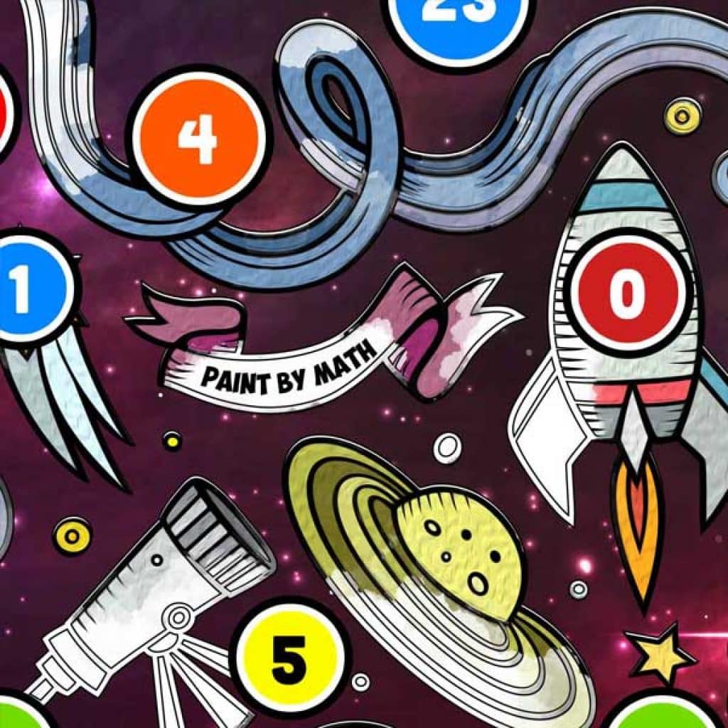 Paint By Math Cosmos | Jump2Math Sensory Paths & Physical Math