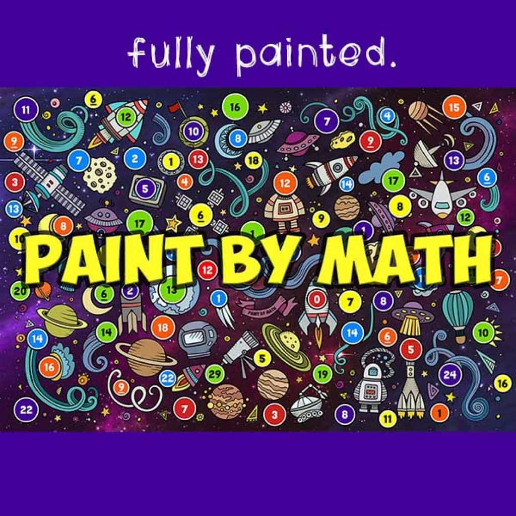 Paint By Math Cosmos | Jump2Math Sensory Paths & Physical Math