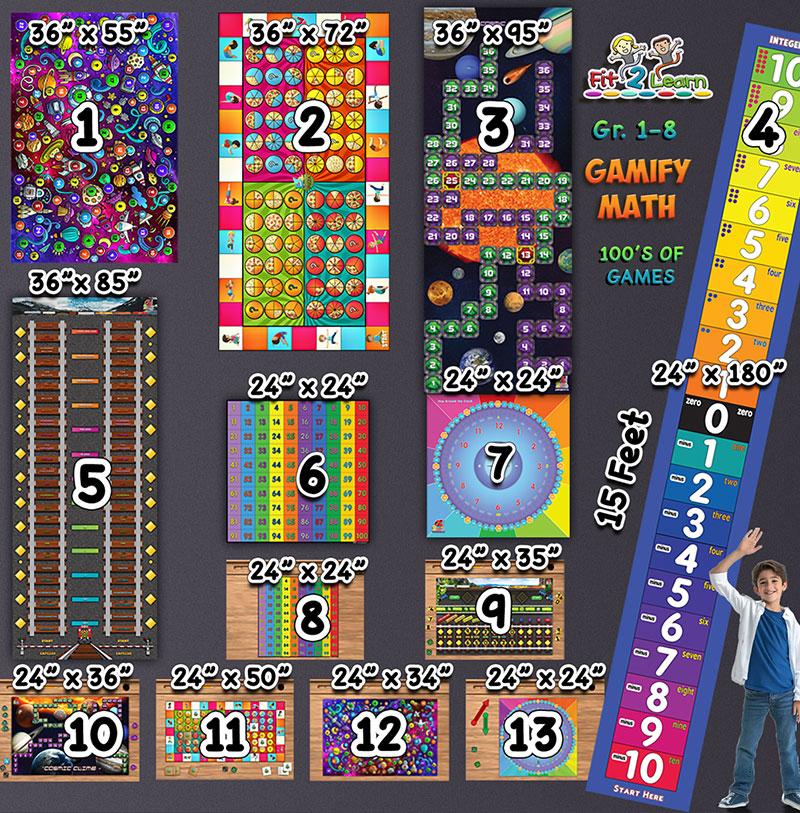 Gamify Learning Math Bundle | Jump2Math Sensory Paths & Physical Math